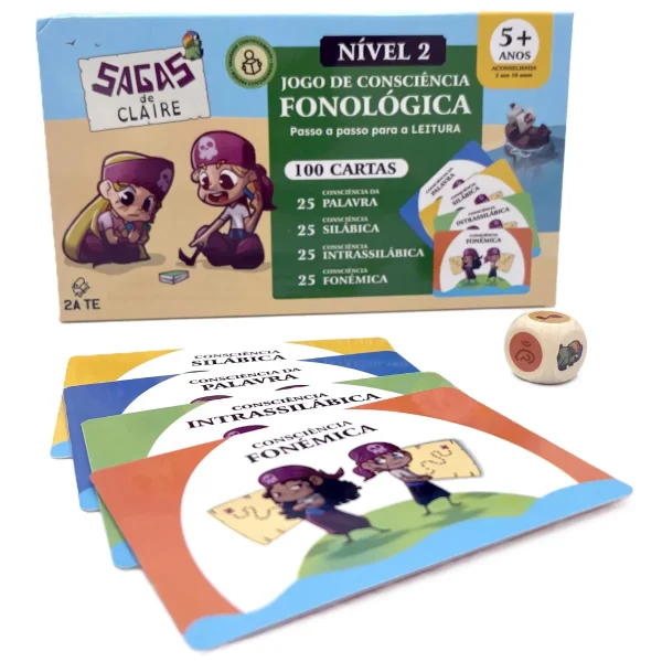 Sagas de Claire - 100 Cartas (NÍVEIS 1 ou 2 - Consciência Fonológica)
